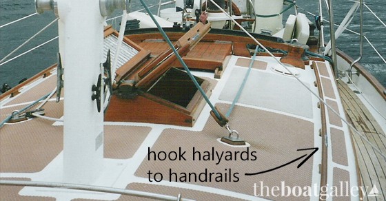 How to Quiet Clanking Halyards | The Boat Galley